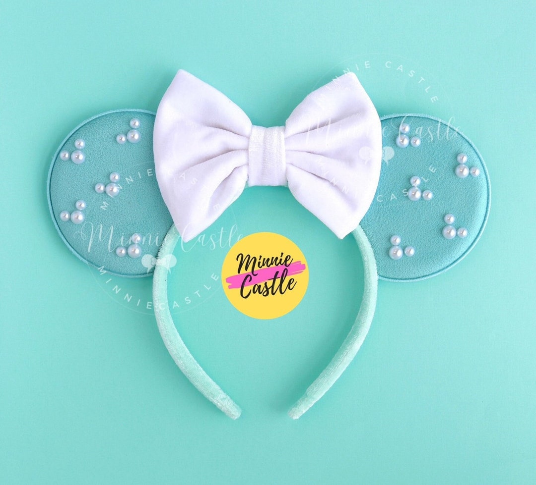 Mickey Pearls Ears, Mickey Ears, Minnie Ears, Seafoam Mouse Ears ...