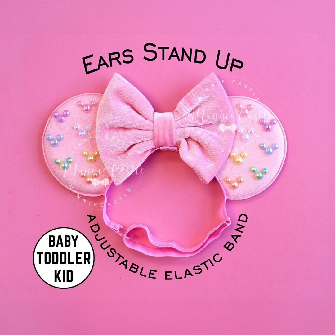 Pastel Rainbow Mickey Pearl Mouse Ears, Baby Toddler Mickey Ears ...