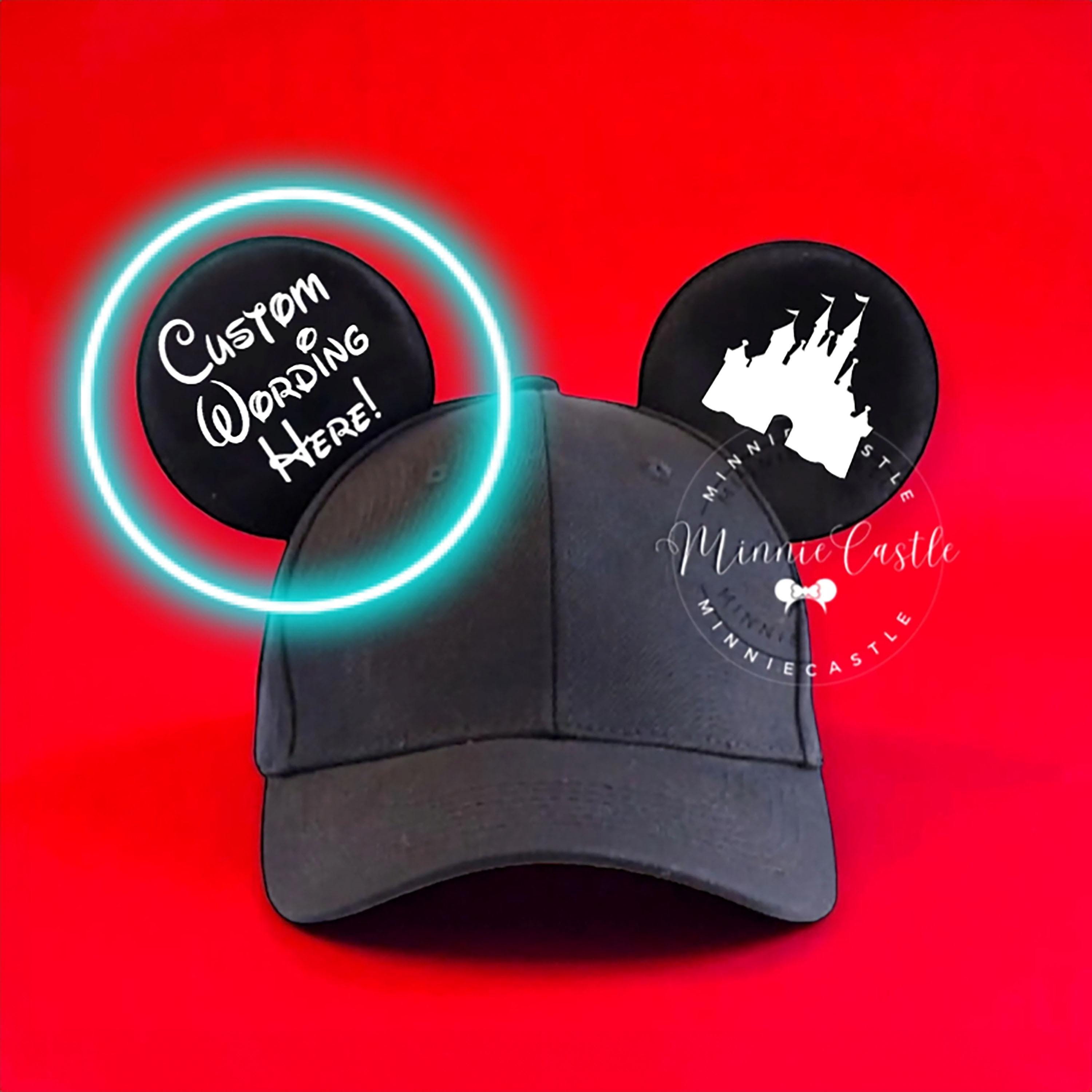 Personalized Mickey Ears Baseball Cap: Custom Wish Kid Design, Suede ...