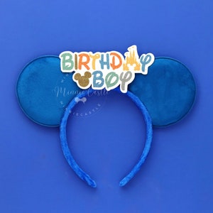 Birthday Boy Ears, Birthday Mickey Ears, Boy Men Mouse Ears, Birthday ...
