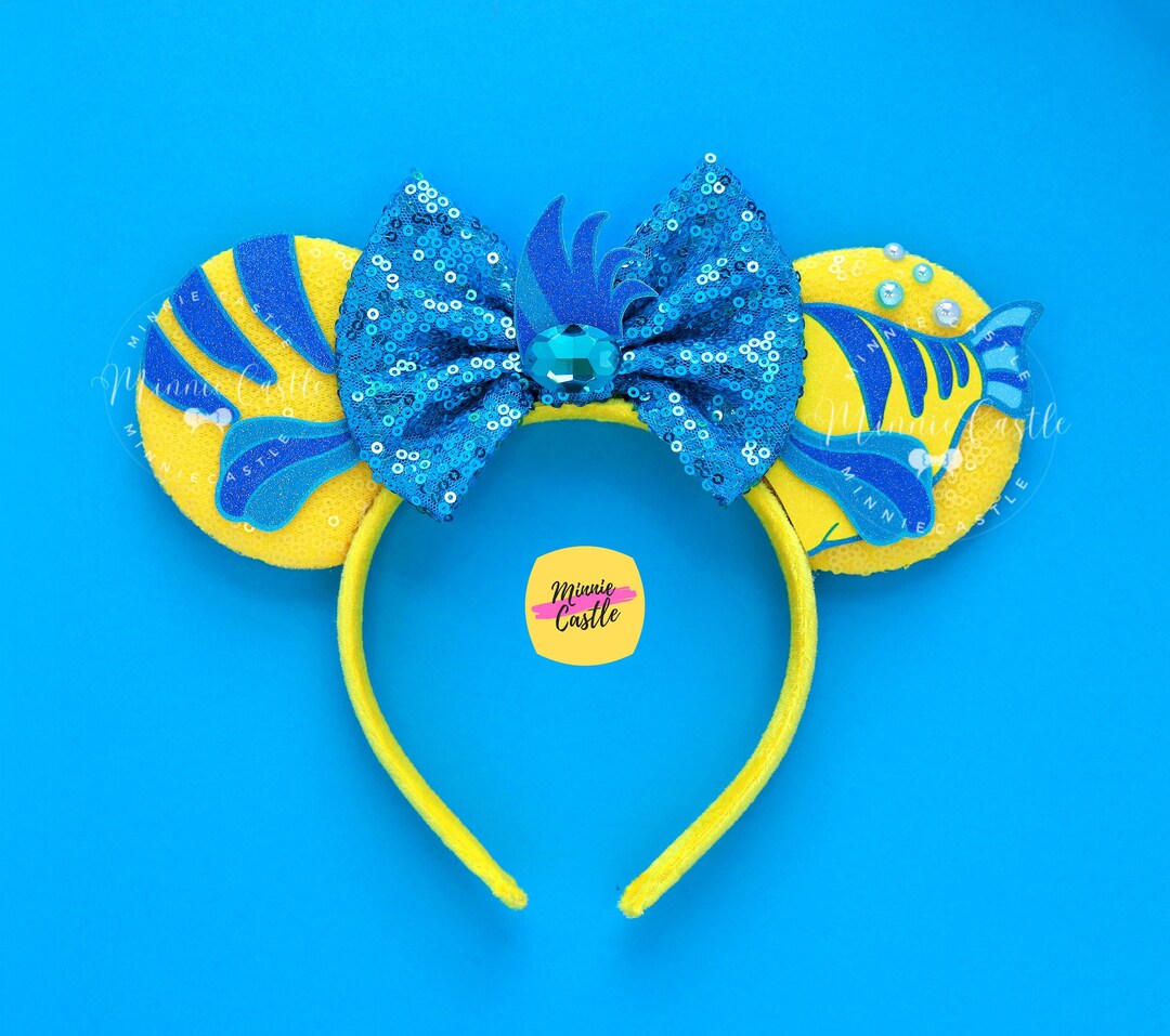 Flounder Mickey Ears, Flounder Mouse Ears, Minnie Ears, Little Mermaid ...
