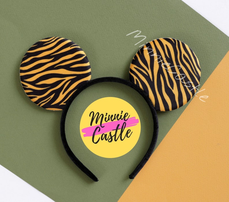 Tiger Print Safari Mouse Ears, Mickey Ears, Animal Kingdom Minnie ...