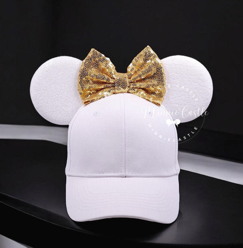 Pink Mouse Ears Hat With Sequin Ears, Mickey Ears Cap, Custom Minnie ...