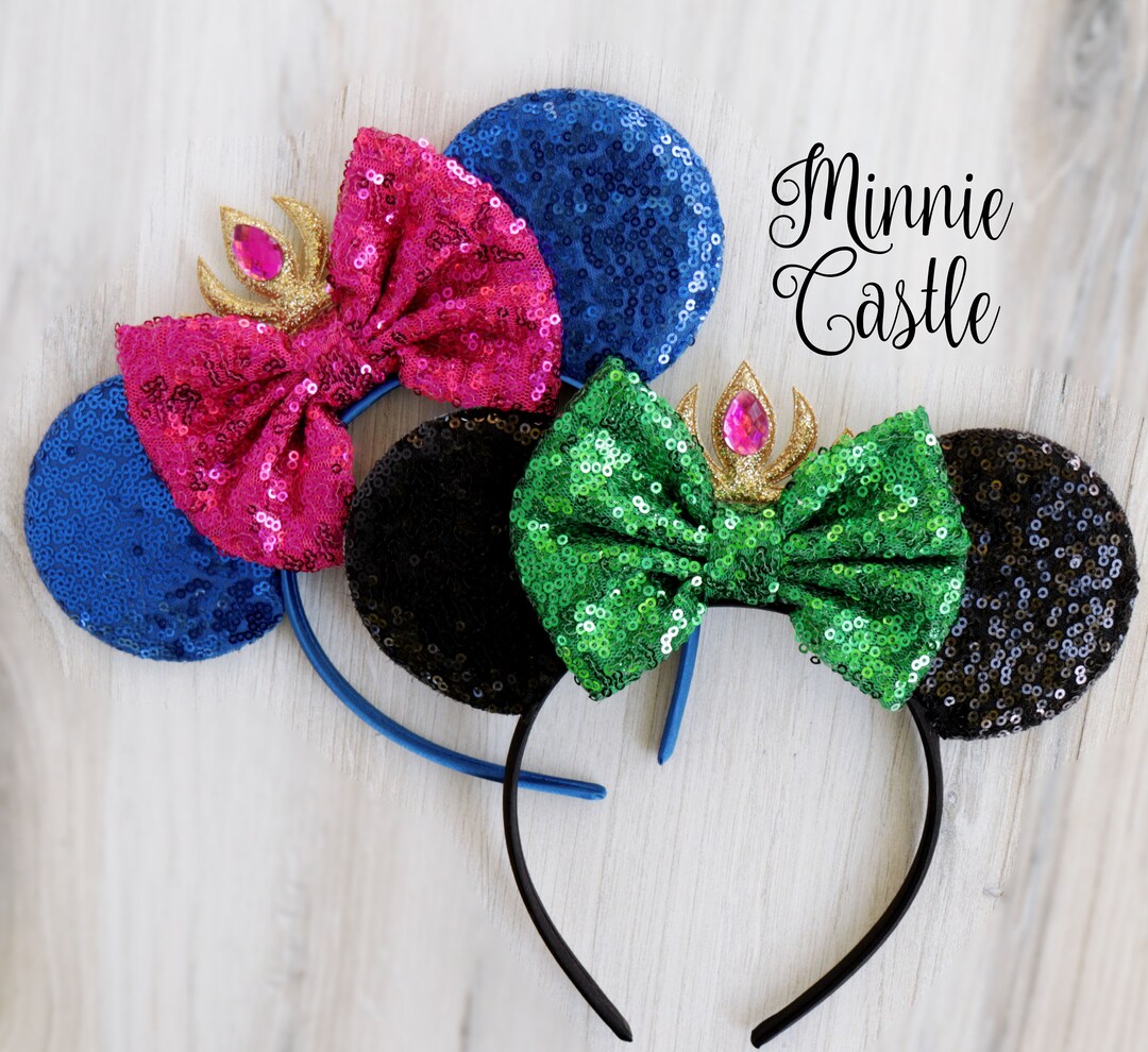 Anna Mouse Ears, Mickey Ears, Princess Mouse Ears, Crown Minnie Ears ...