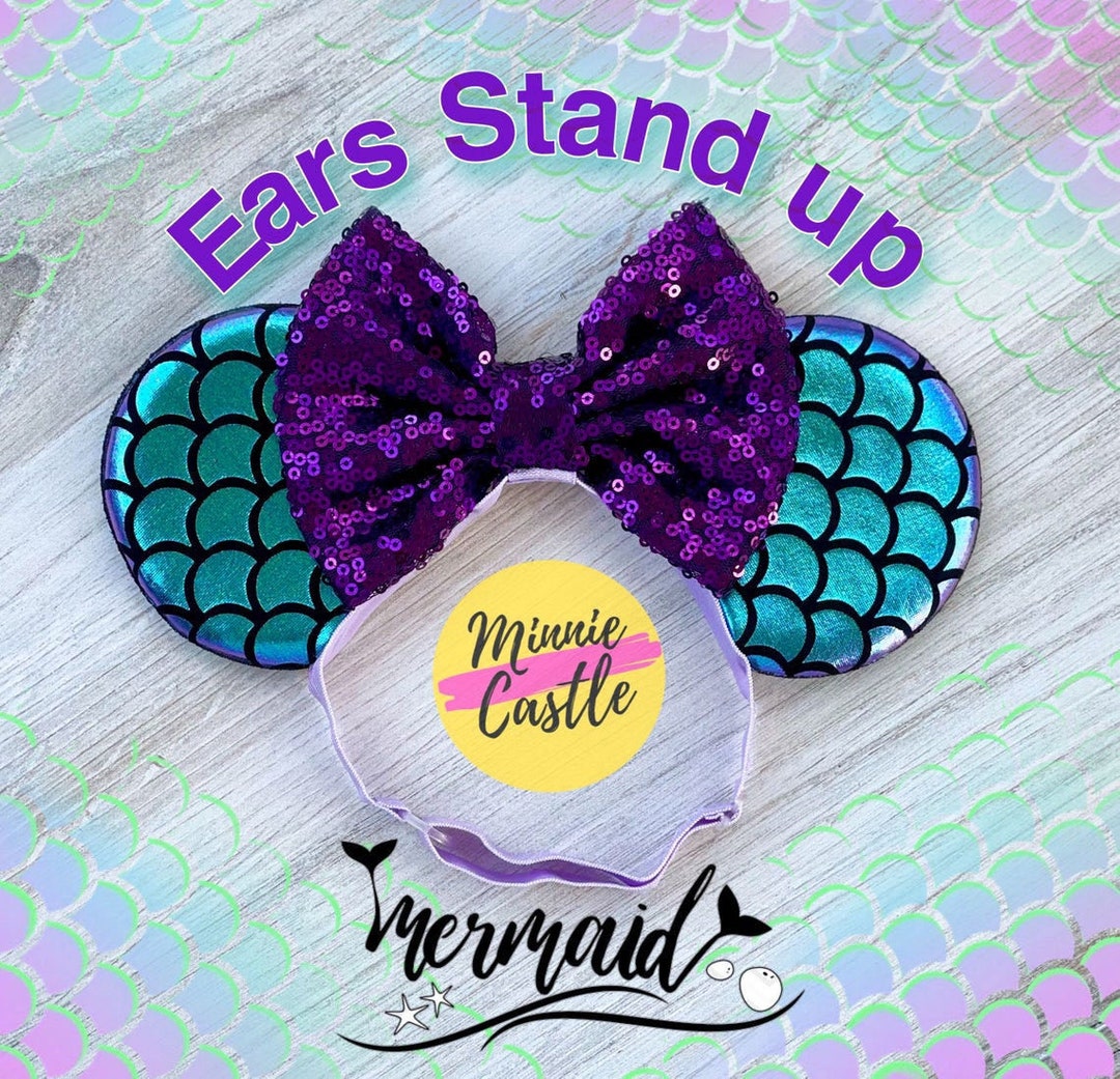 Mermaid Mickey Ears, Mermaid Mickey Ears, Ariel Ears, Baby Toddlers ...