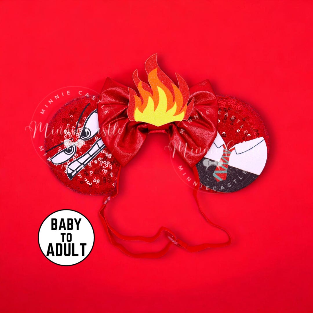 Anger Mouse Ears, Emotion Mickey Ears, Minnie Ears for Babies, Toddlers ...