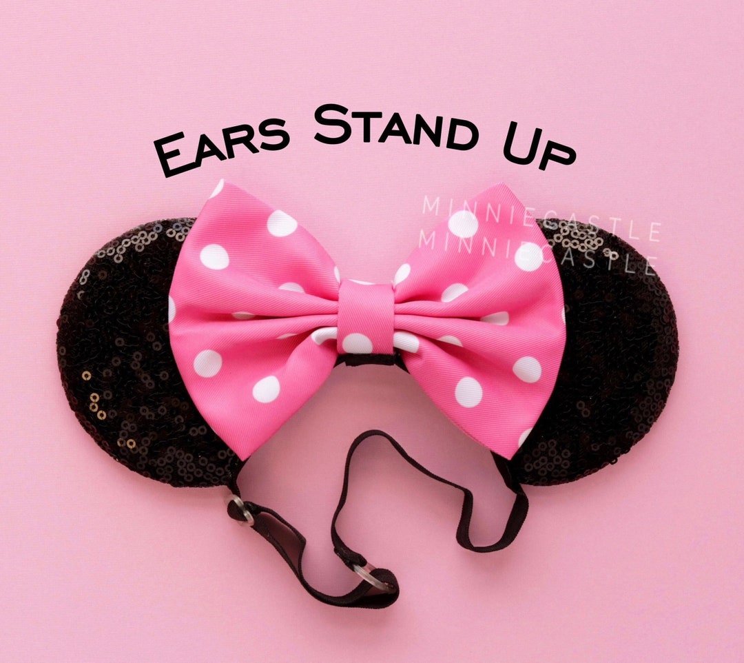 Pink Polka Dots Mickey Ears, Mickey Ears, Baby Toddlers Minnie Ears ...