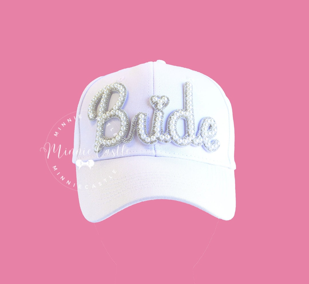 Bride Hat, Bride Baseball Hat, Bride Gift, White Pearl Bride Baseball ...