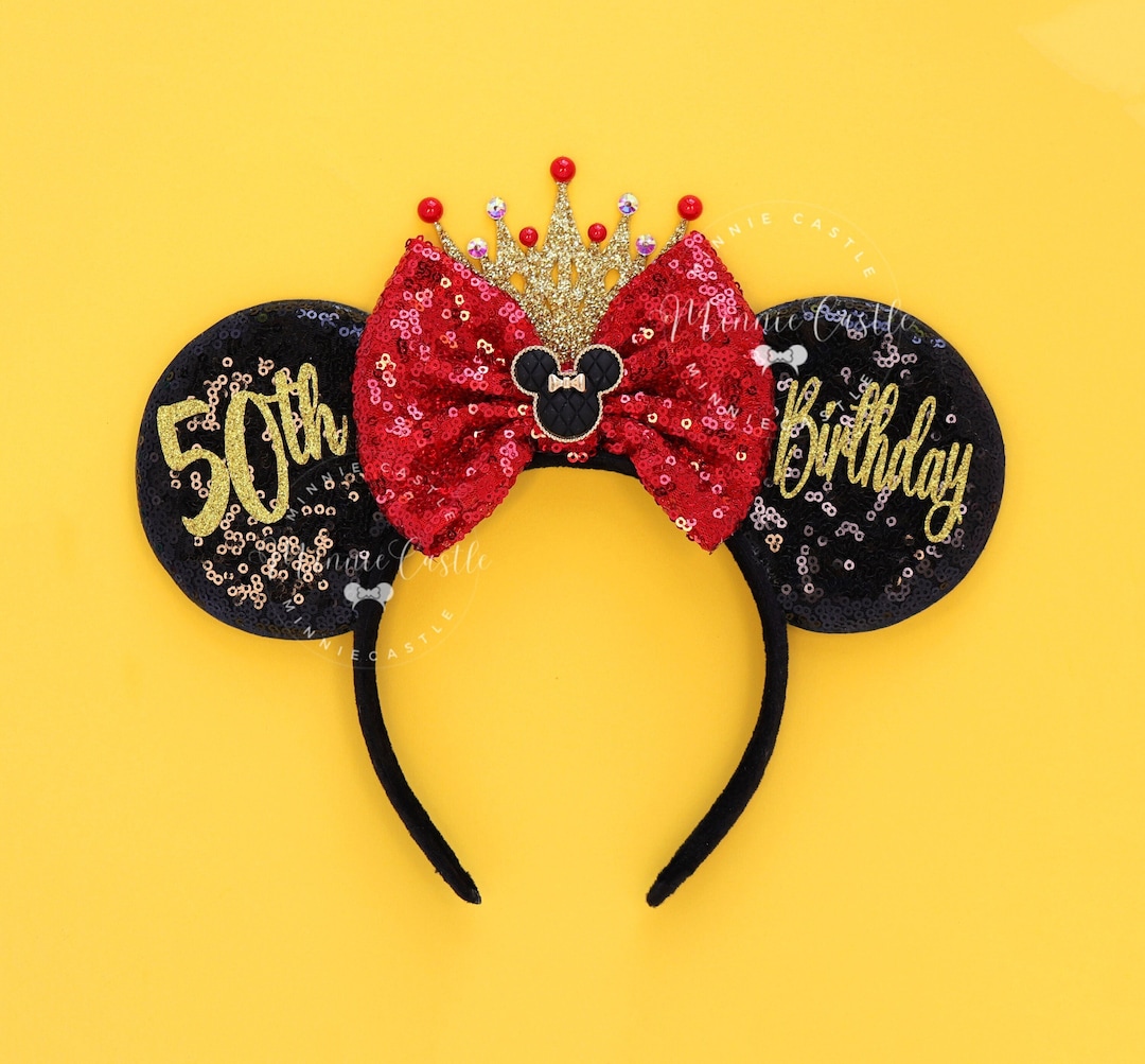 Birthday Mickey Ears, Mickey Ears, 50th Birthday Ears, Minnie Ears ...