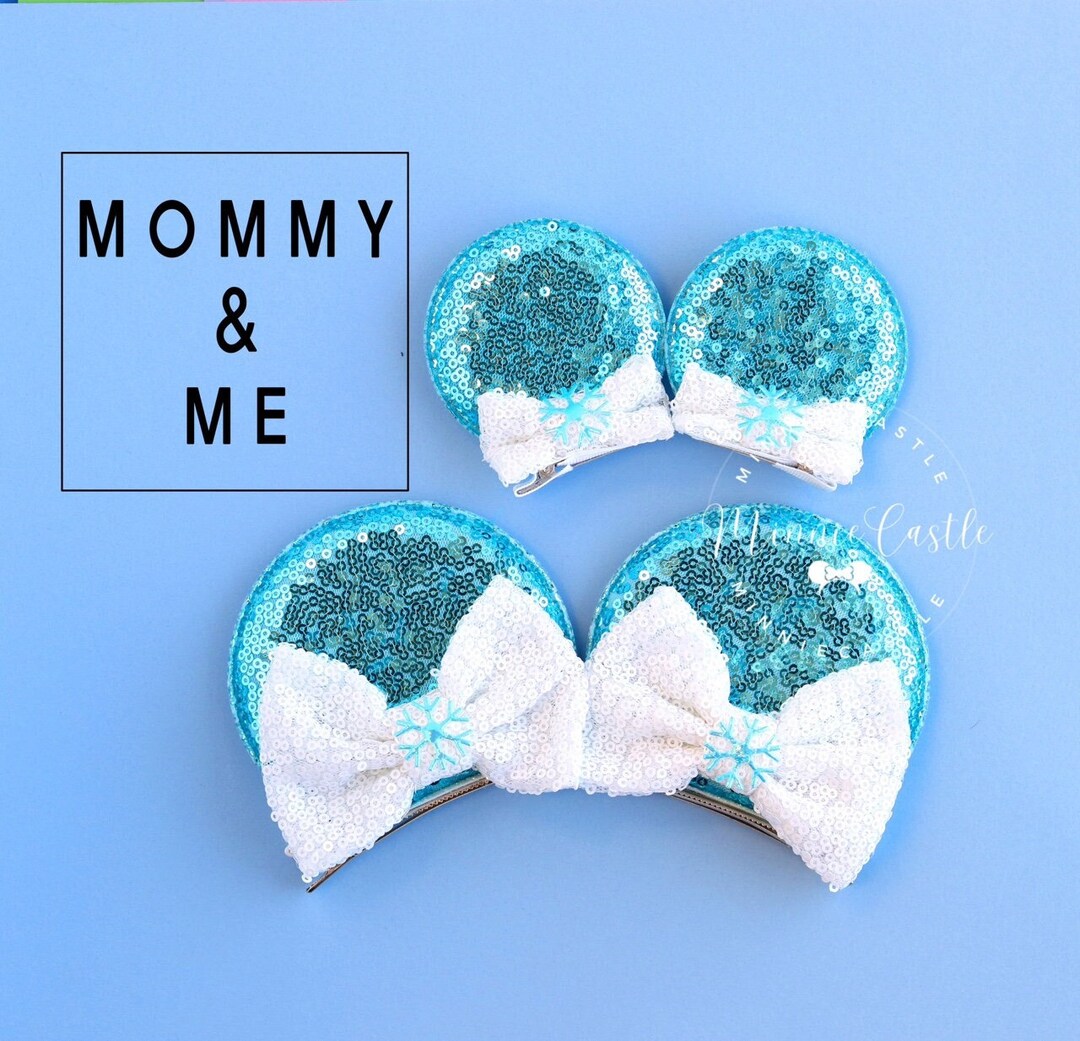 Queen Ice Ears, Mickey Ears Hair Clips, Mickey Ears, Mouse Ears, Mickey ...