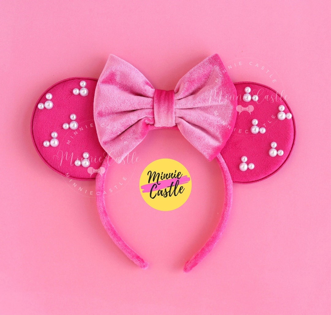 Pearl Mickey Ears, Mickey Ears, Pearl Minnie Ears, Fuchsia Pink Mouse ...