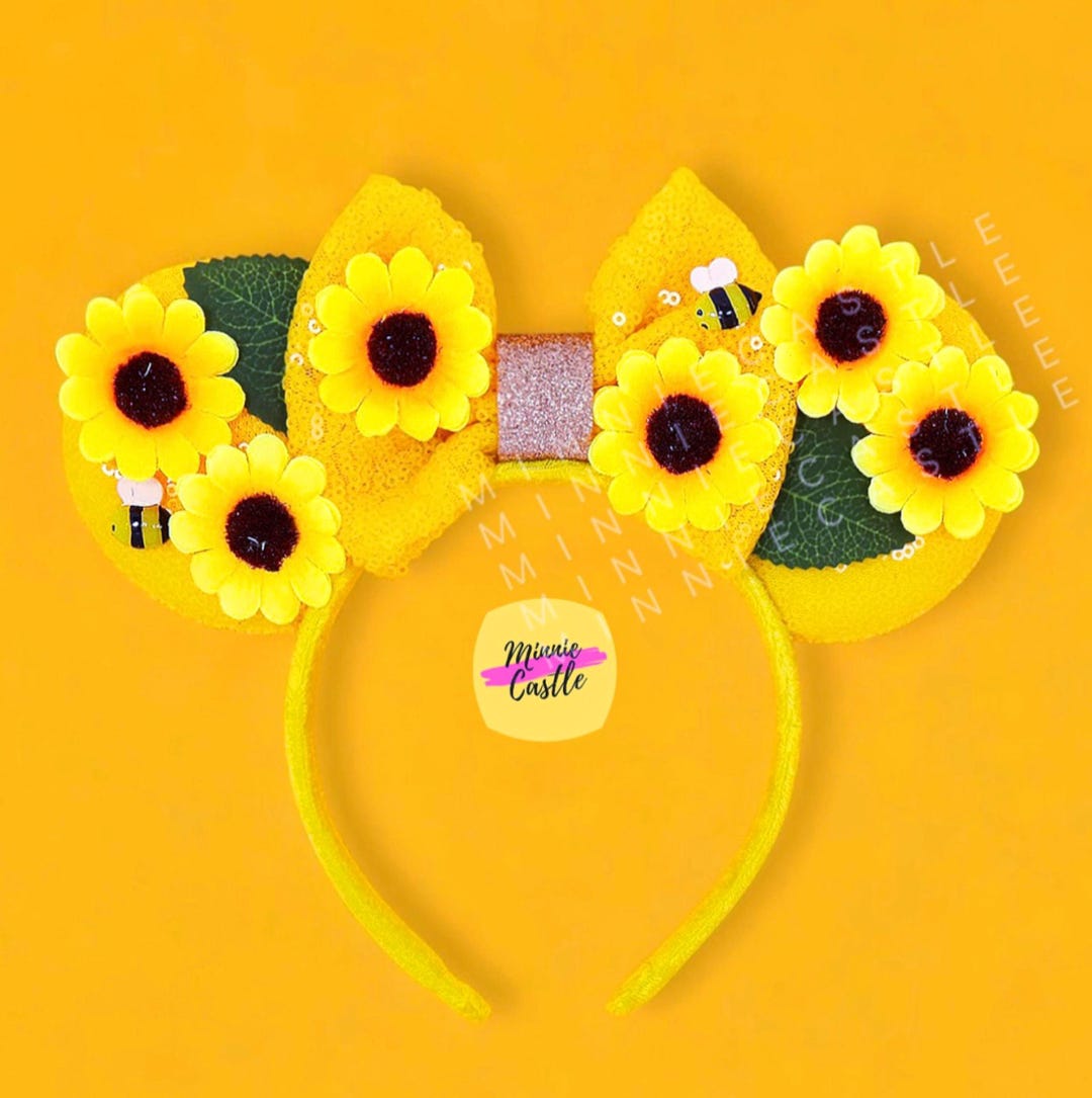 Sunflower Ears, Mickey Ears, Garden Flower Mouse Ear, Floral Minnie ...