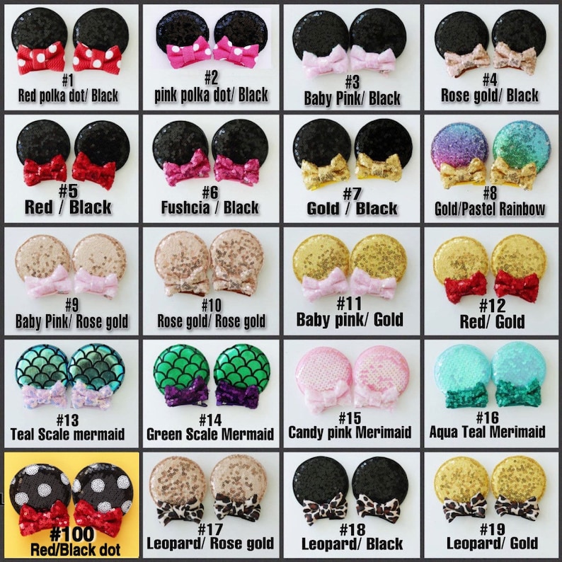 Mickey Ears Hair Clips Minnie Ears Mouse Ears Mouse Ears - Etsy