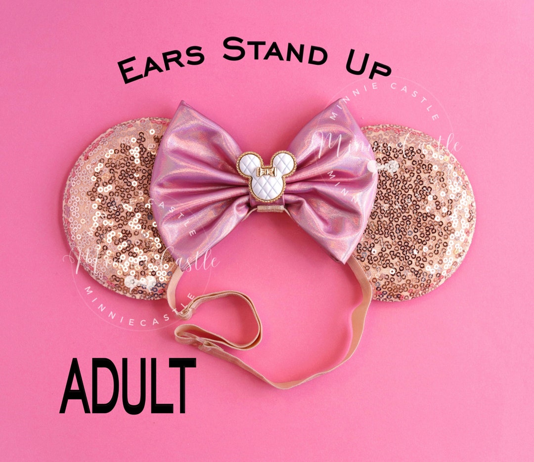 Minnie Ears Elastic Headband, Mickey Ears, Women Adults Mouse Ears ...