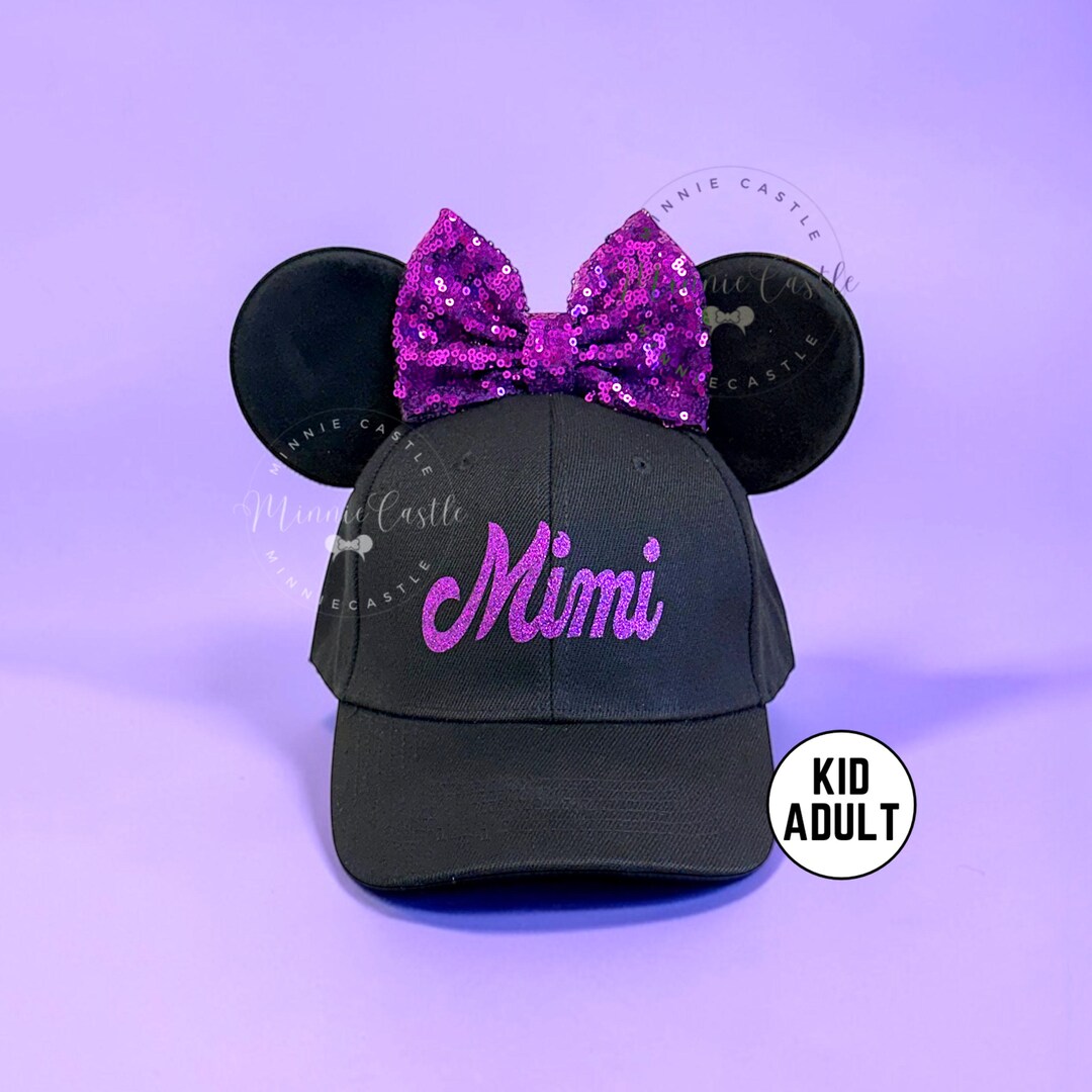 Personalized Minnie Ears Hat, Custom Mickey Hat, Purple Mouse Ears ...