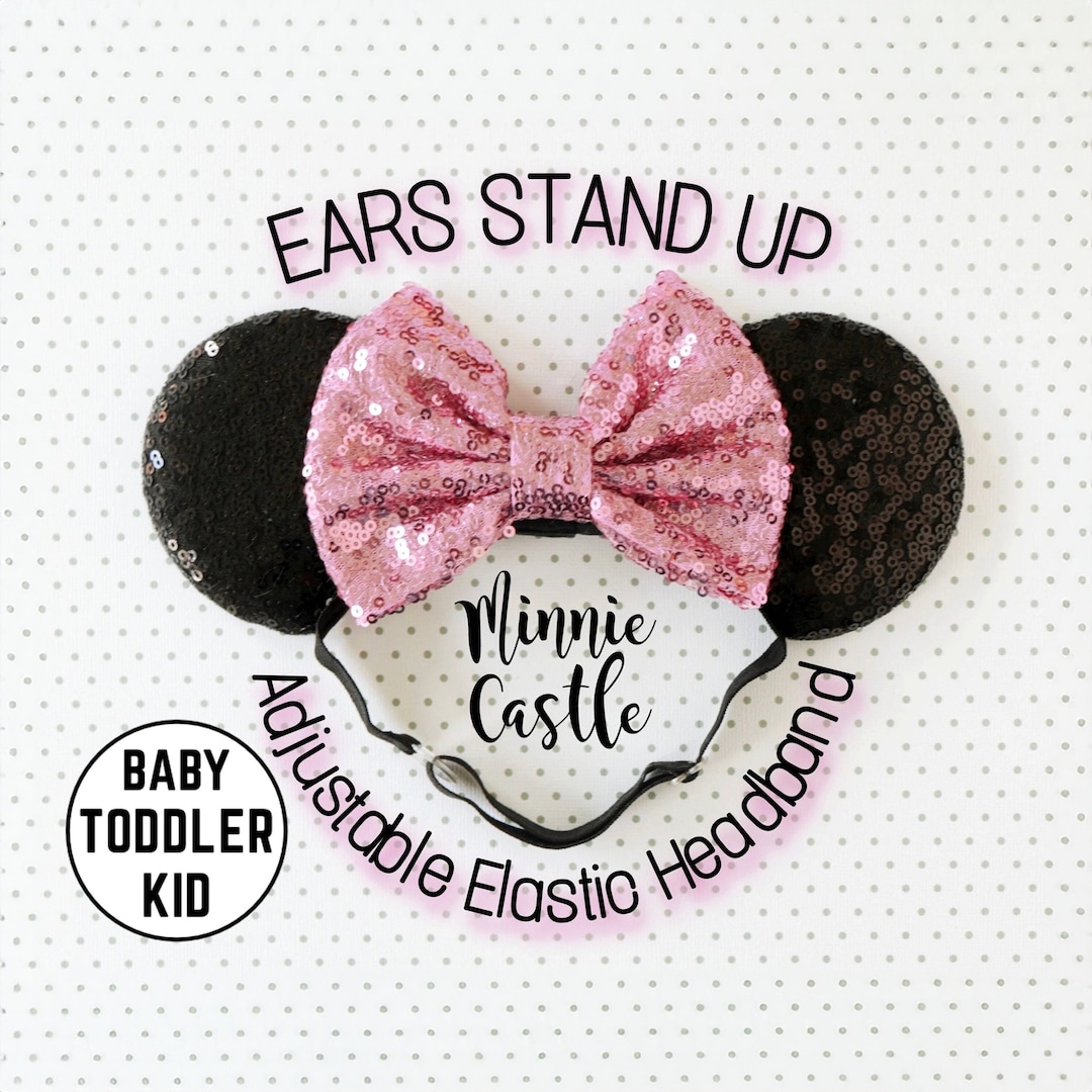 Minnie Ears, Baby Toddlers Mickey Ears, Mouse Ears With Adjustable ...