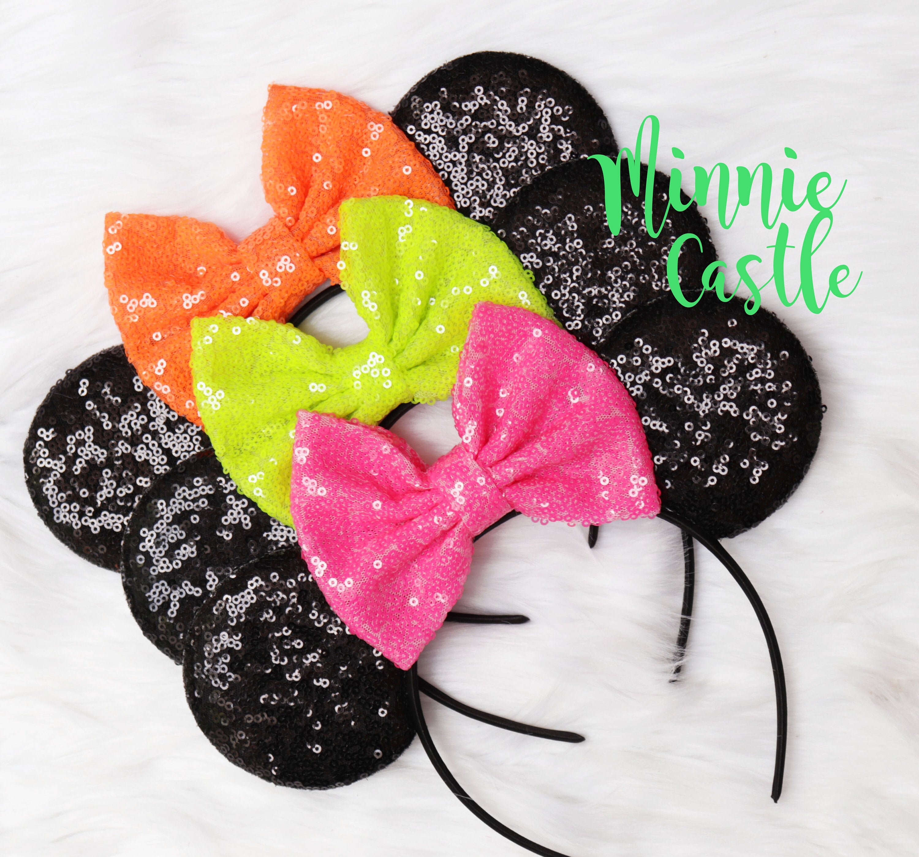 Minnie muis oren Neon Minnie oren Neon kleur Minnie muis - Etsy Nederland
