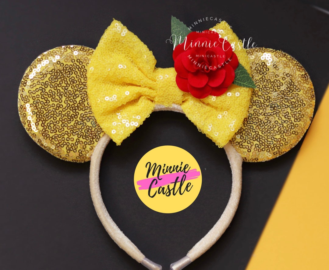 Belle Mickey Ears Princess Minnie Ears, Minnie Ears, Beauty and the ...