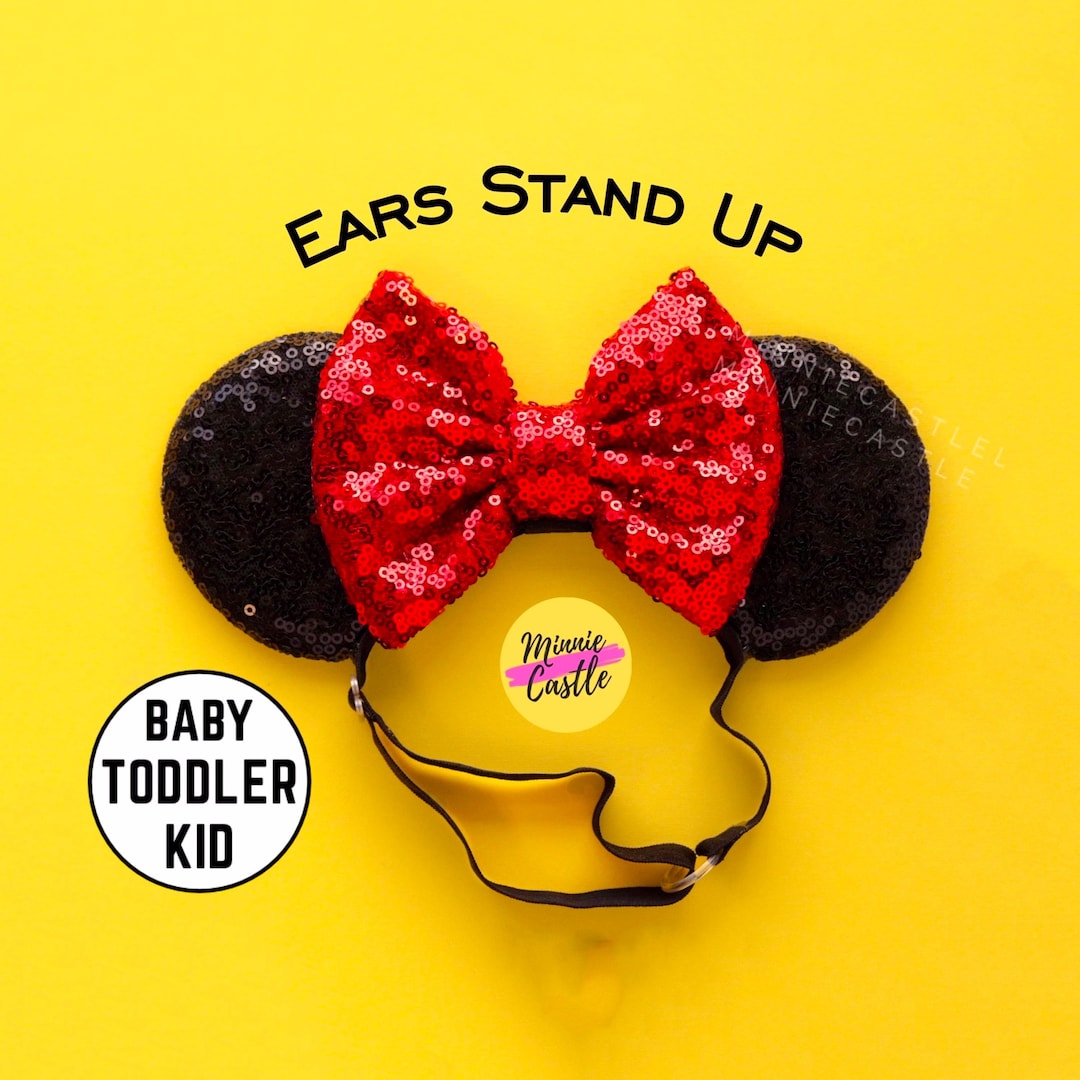 Minnie Ears, Baby Toddlers Mickey Ears, Mouse Ears With Adjustable ...