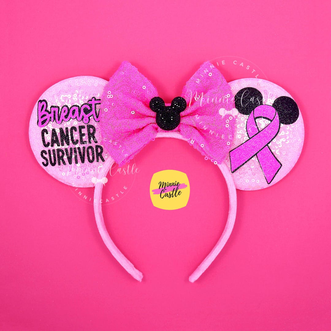 Breast Cancer Awareness Mickey Ears, Custom Ears Headband by Minnie ...