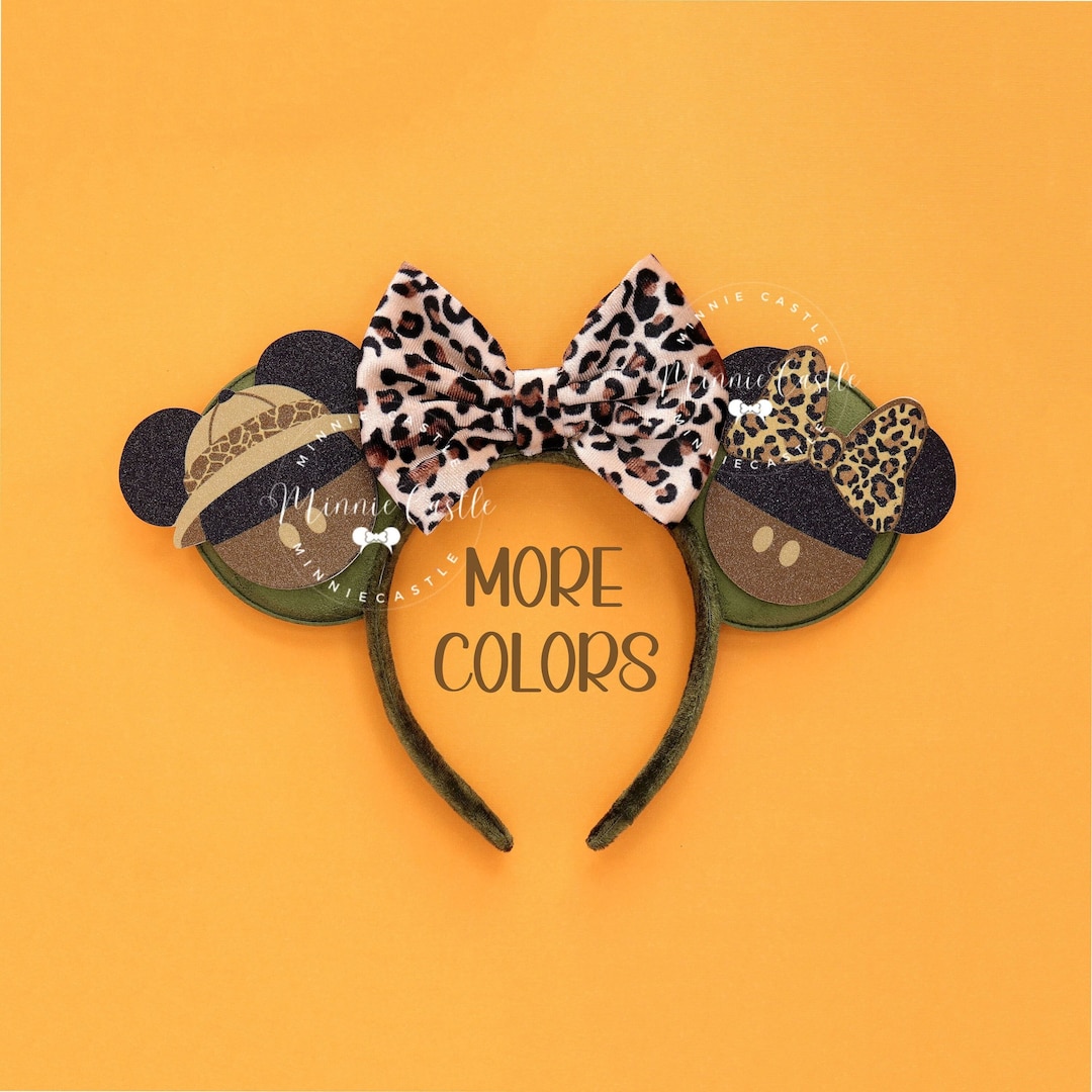 Safari Mouse Ears, Animal Print Mickey Ears, Cheetah Minnie Ear, Animal ...
