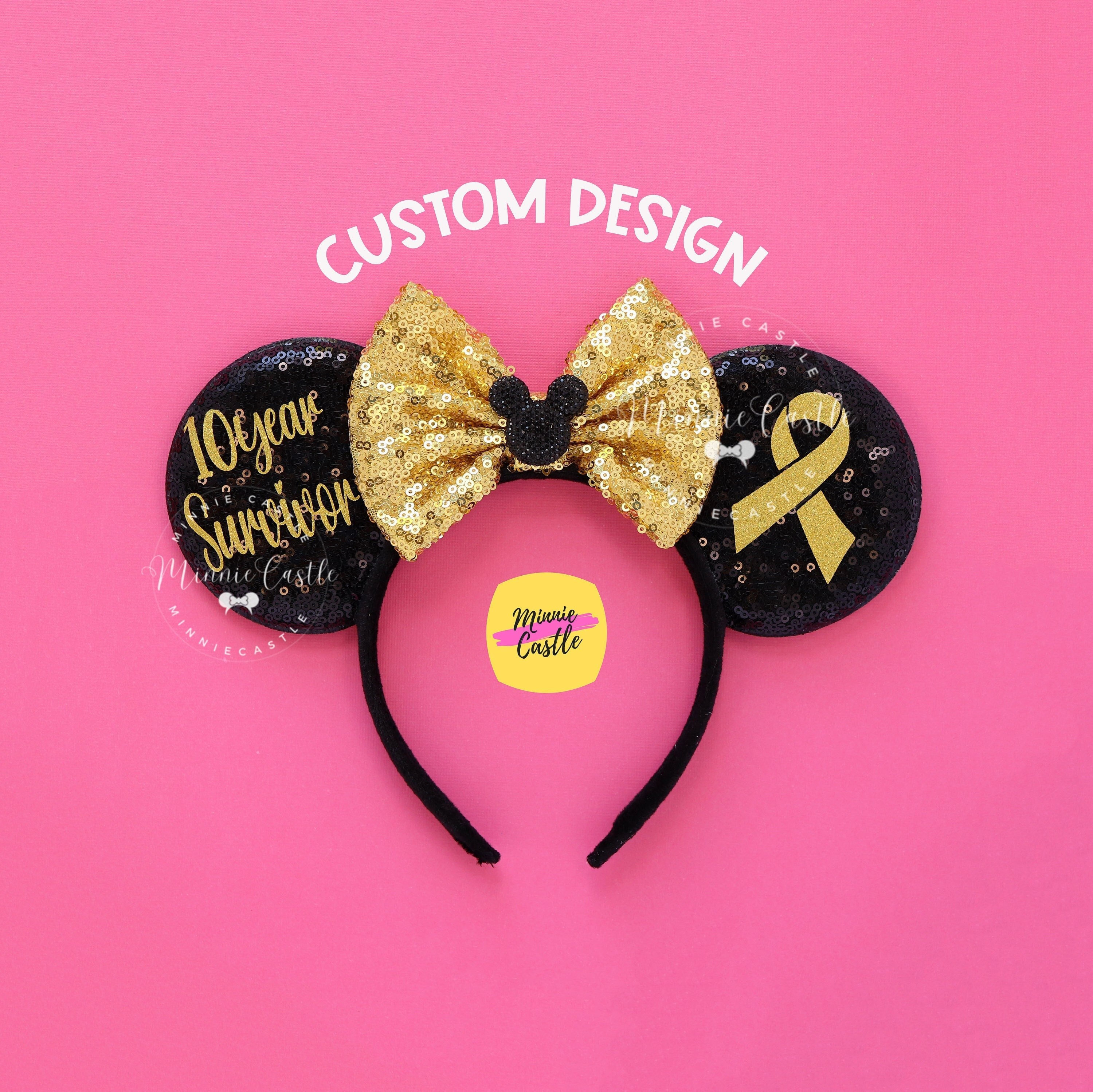 Breast Cancer Awareness Ears, Mickey Ears, Custom Minnie Survivor ...