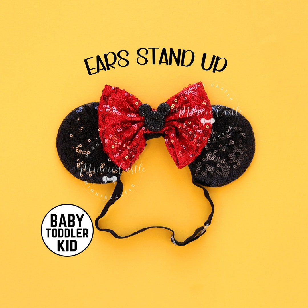 Baby Minnie Ears, Toddler Mickey Ear, Infant Mouse Ear, Adjustable ...