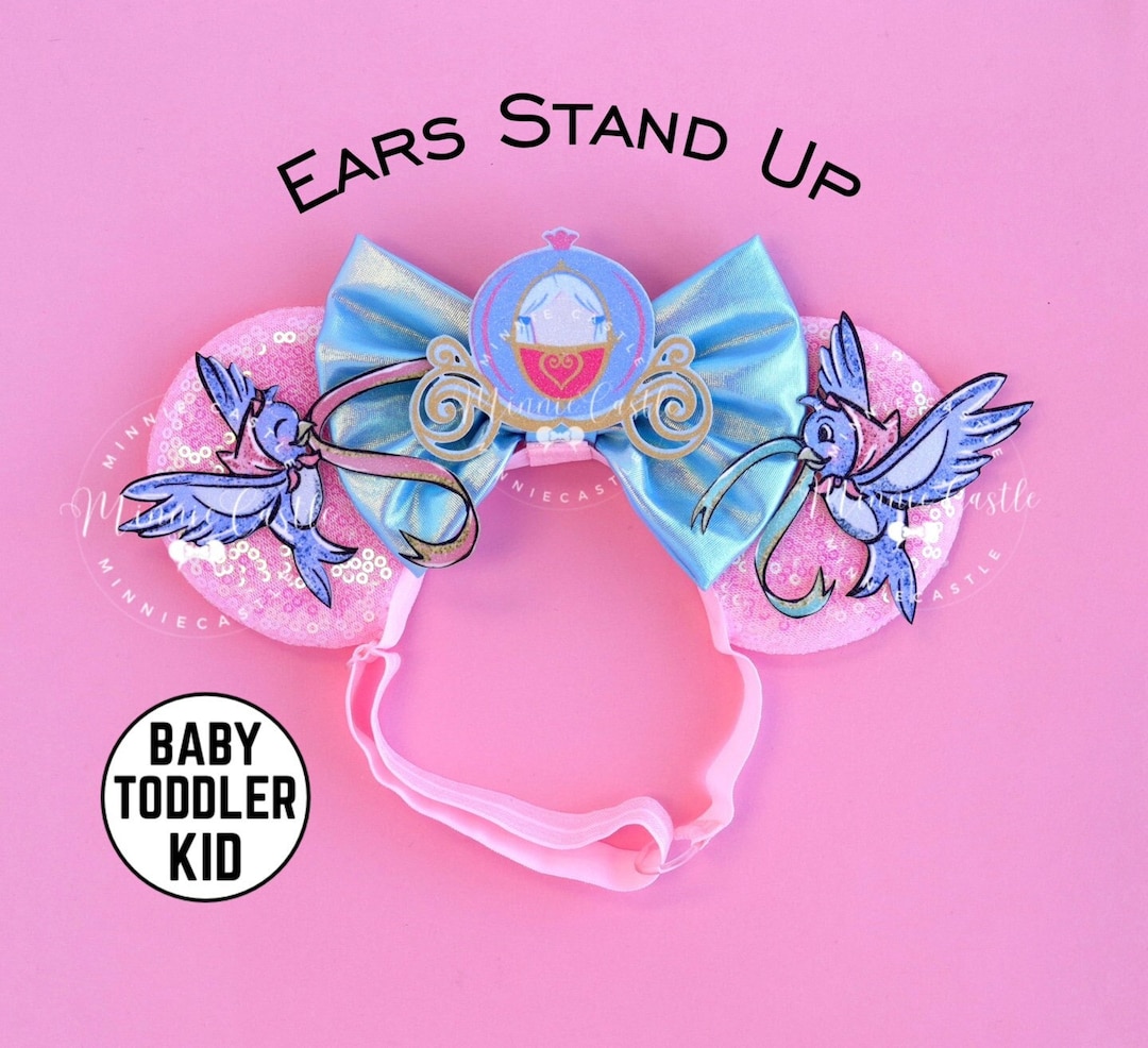 Cinderella Birds Inspired Mouse Ears, Mickey Ears Adult Elastic ...