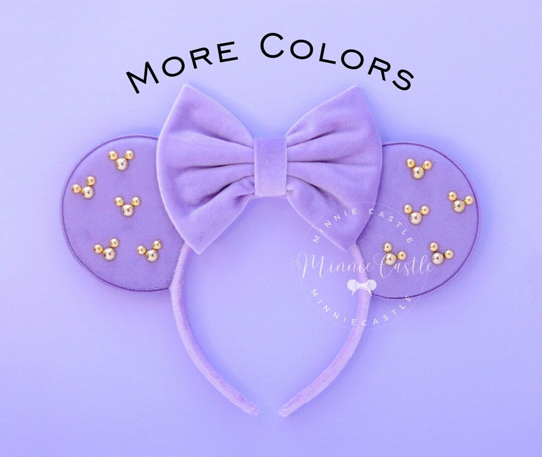 Lavender Mickey Ears Mickey Gold Charm Minnie Ears Minnie - Etsy