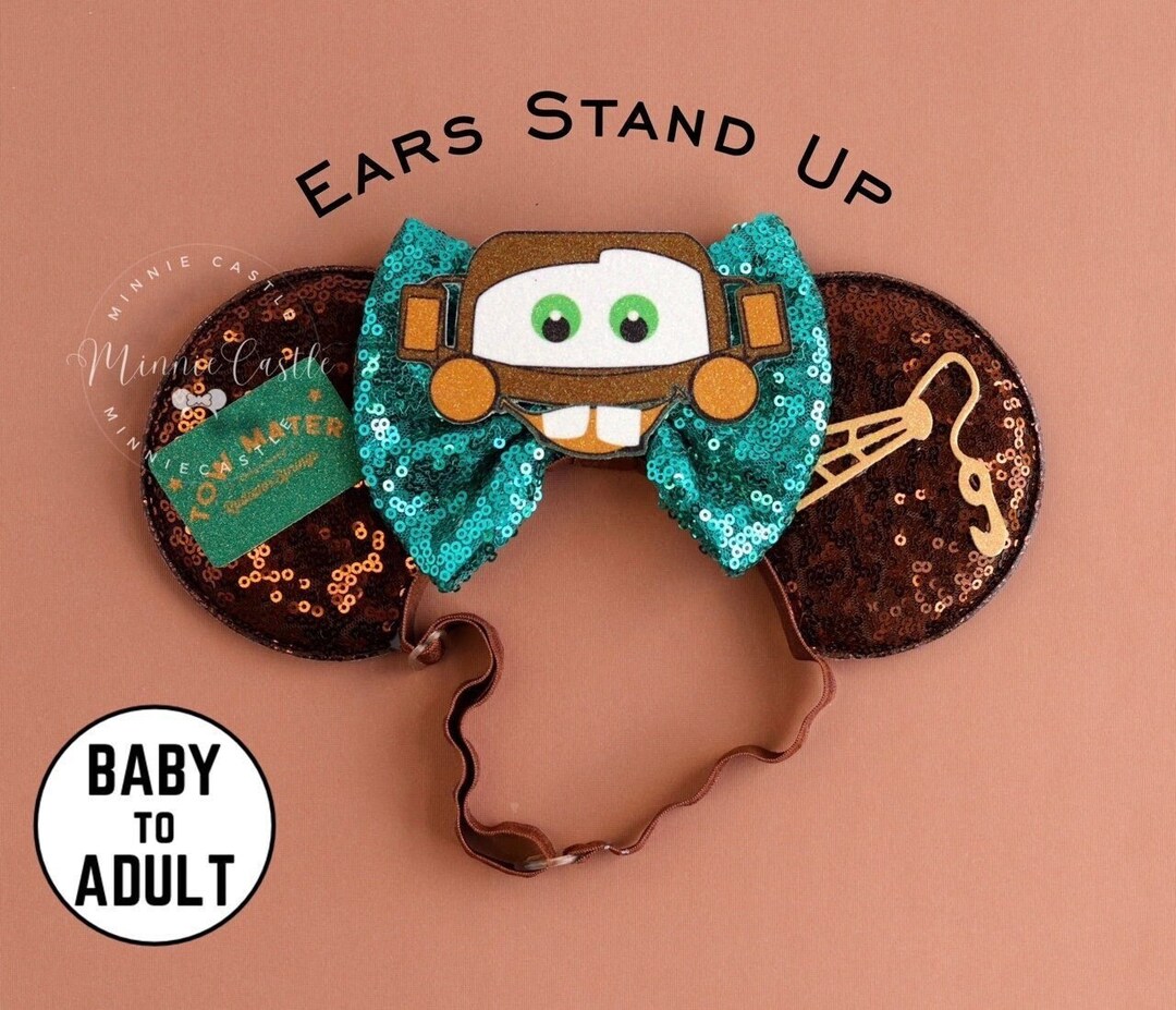 Tow Mater Mickey Ears, Mickey Ears, Mater Mouse Ears, Minnie Ears, Race ...