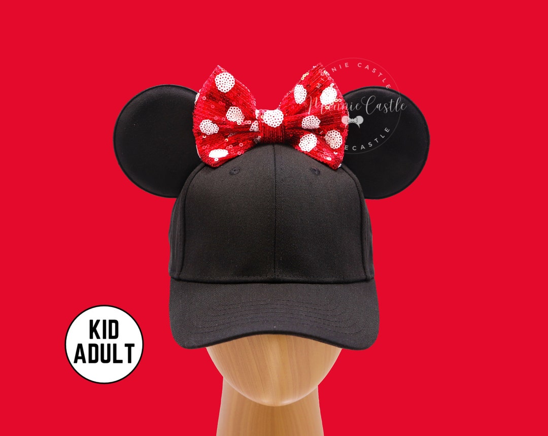 Mickey Ears Hat, Mickey Ears Baseball Cap, Minnie Ears Hat With Bow ...