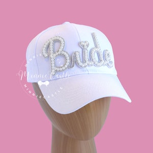 Bride Hat, Bride Baseball Hat, Bride Gift, White Pearl Bride Baseball ...