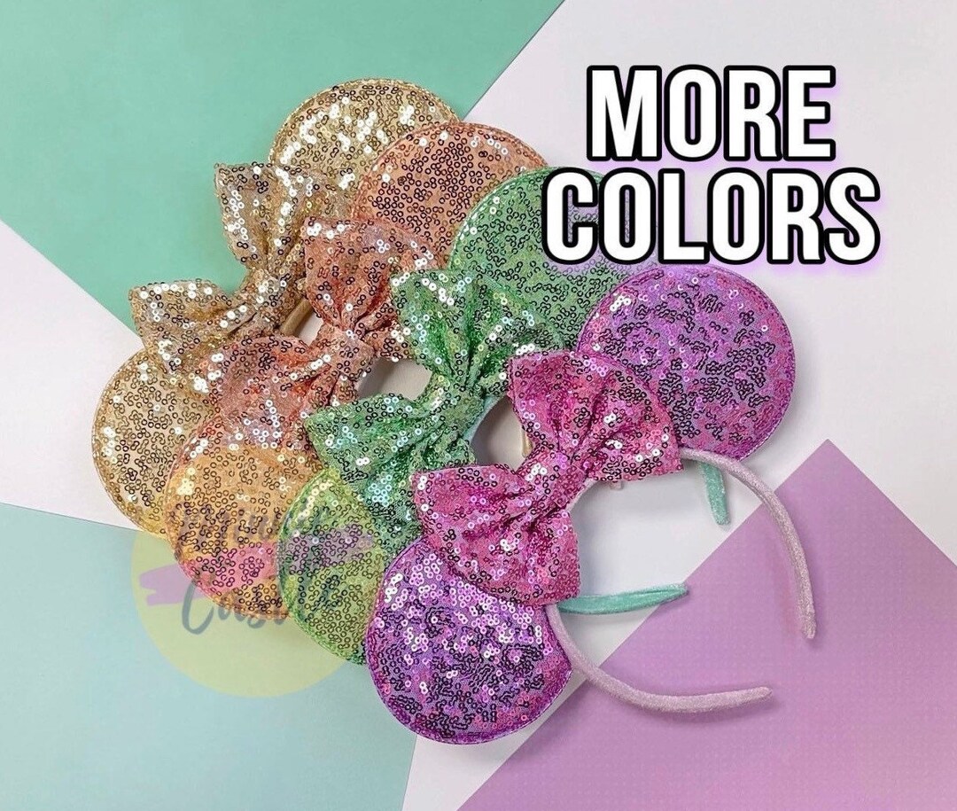 Minnie Ears, Mickey Ears, Sequin Mouse Ears, Minnie Ears, Mouse Ears ...