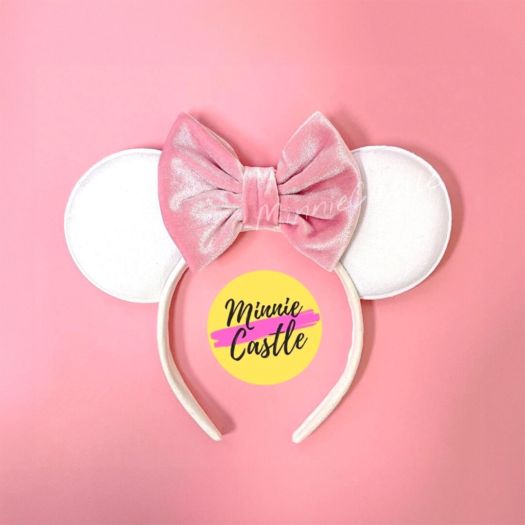 Mickey Ears, White Mickey Ears, Pink Mouse Ears, Minnie Ears, Velvet ...