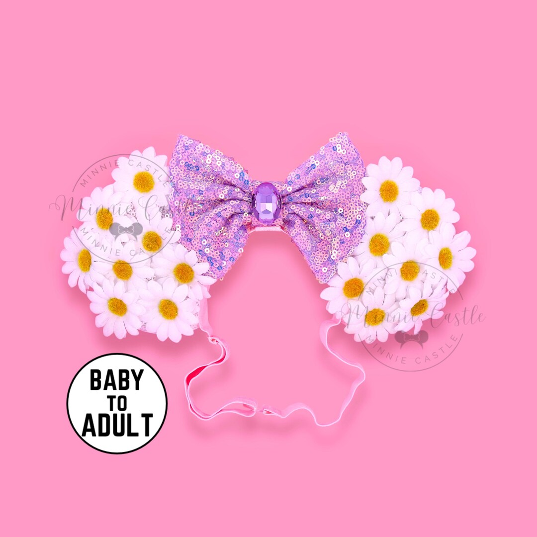 Flower Daisy Mouse Ears, Mickey Ears, White Duck Minnie Ears With ...