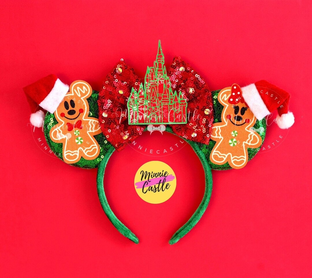 Christmas Gingerbread Mickey Ears, Christmas Castle Ears, Mickey Ears ...