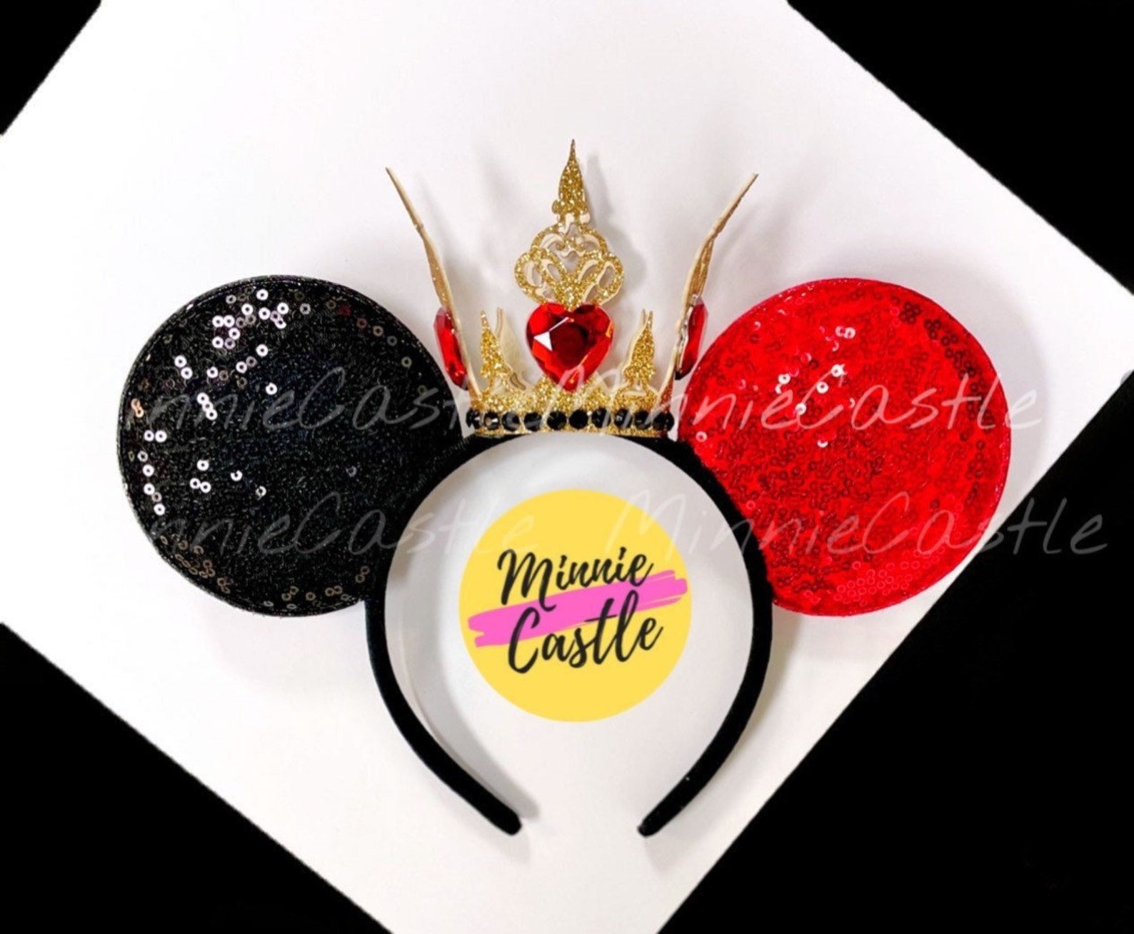 Queen of Hearts Ears, Minnie Mouse Ears, Minnie Ears Queen of Hearts ...