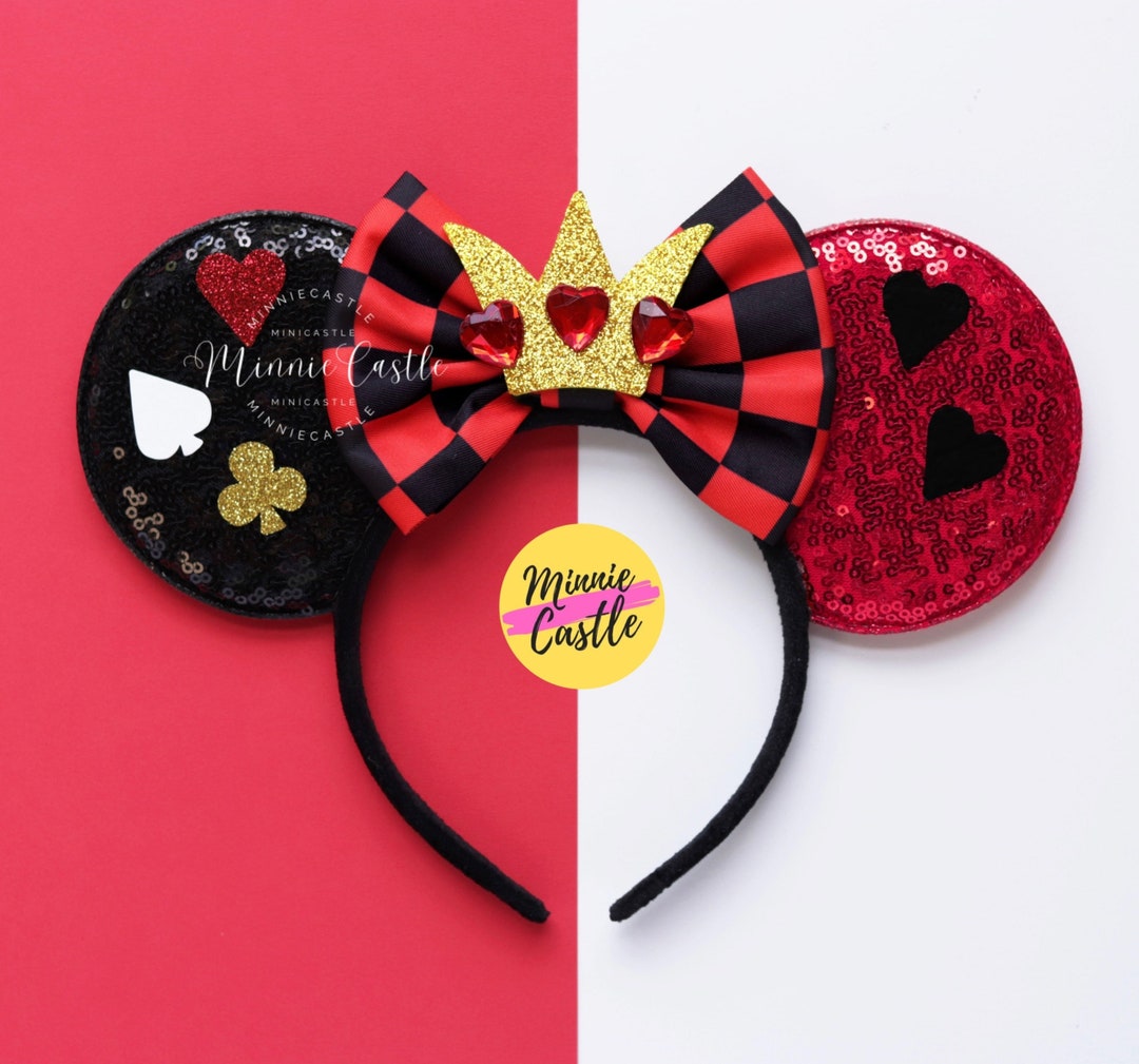 Queen of Hearts Ears, Minnie Mouse Ears, Minnie Ears Queen of Hearts ...