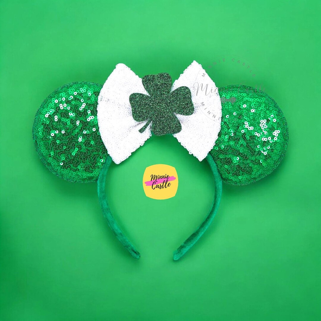 Shamrock Mouse Ears, Mickey Ears, St. Patrick's Day Minnie Headband for ...