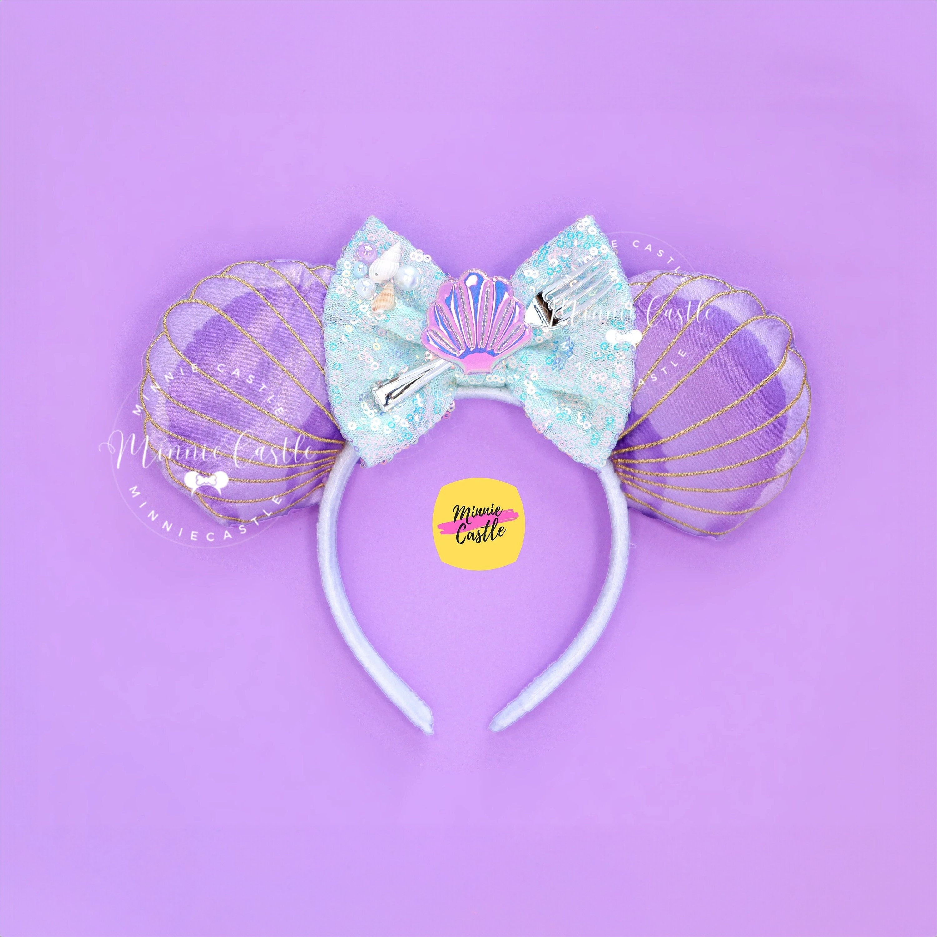 Mermaid Mickey Ears, Mickey Ears, Mermaid Seashells Minnie Ears, Minnie ...