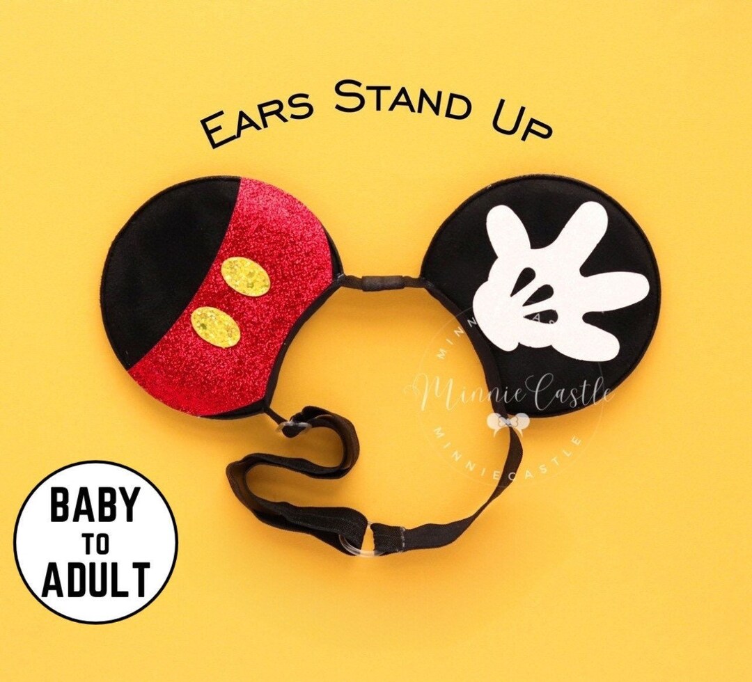 Mickey Ears With Elastic Headband, Toddlers and Boy Mickey Ears, Mickey ...