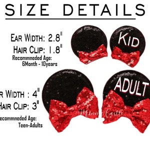 Ursula Minnie Ears, Mickey Ears Hair Clips, Halloween Mouse Ears ...