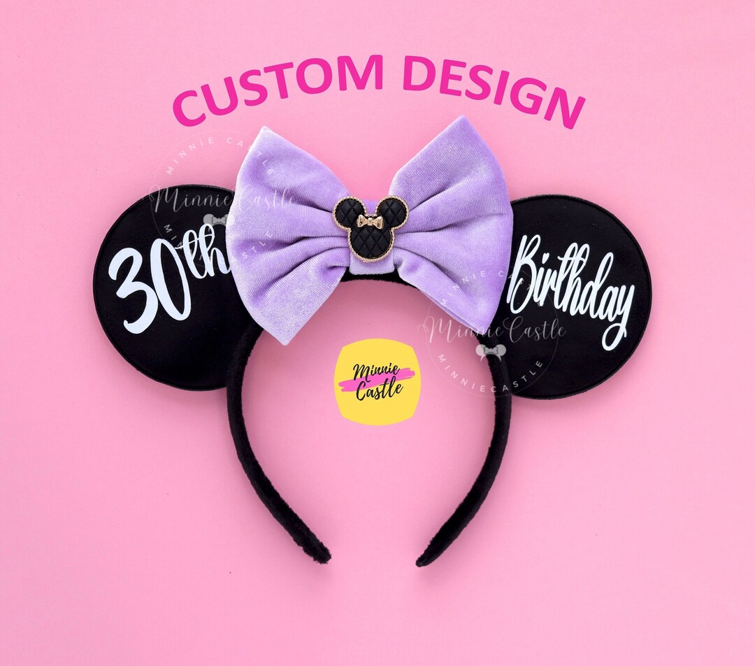 Birthday Mickey Ears, Mickey Ears, Birthday Minnie Ears, Custom Mouse ...