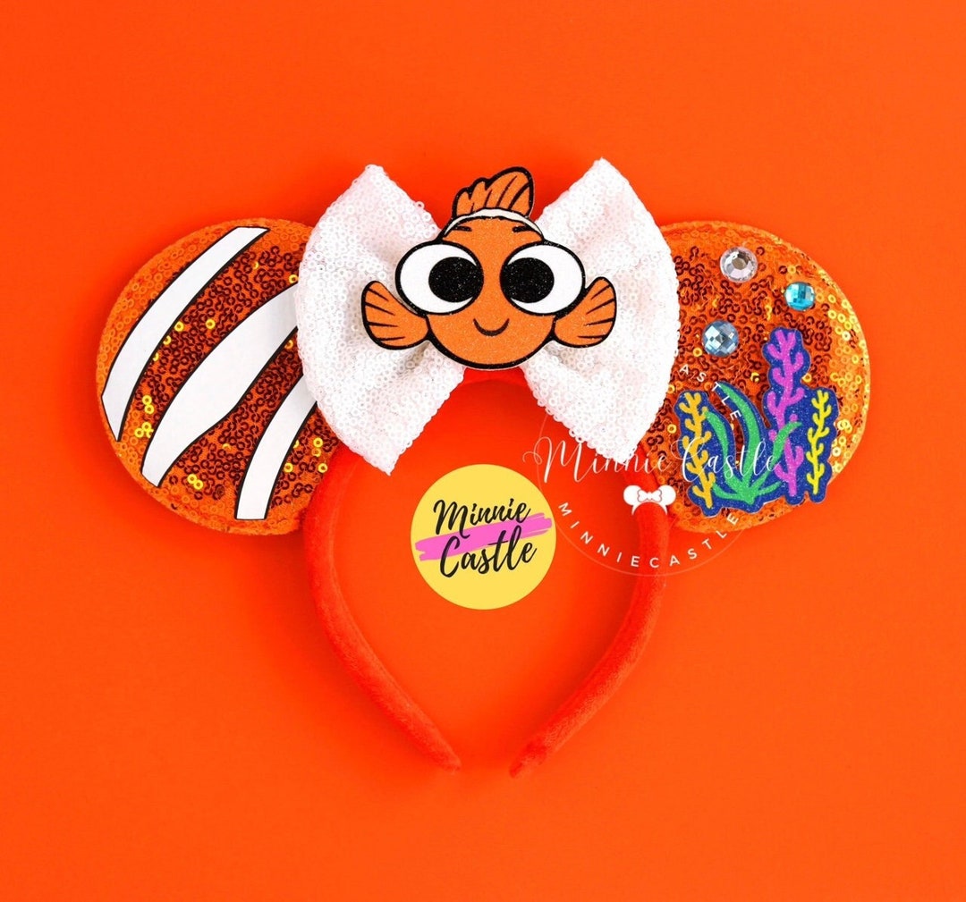 Nemo Ears, Nemo Mickey Ears, Finding Fish Mouse Ears, Minnie Ears, Dory ...