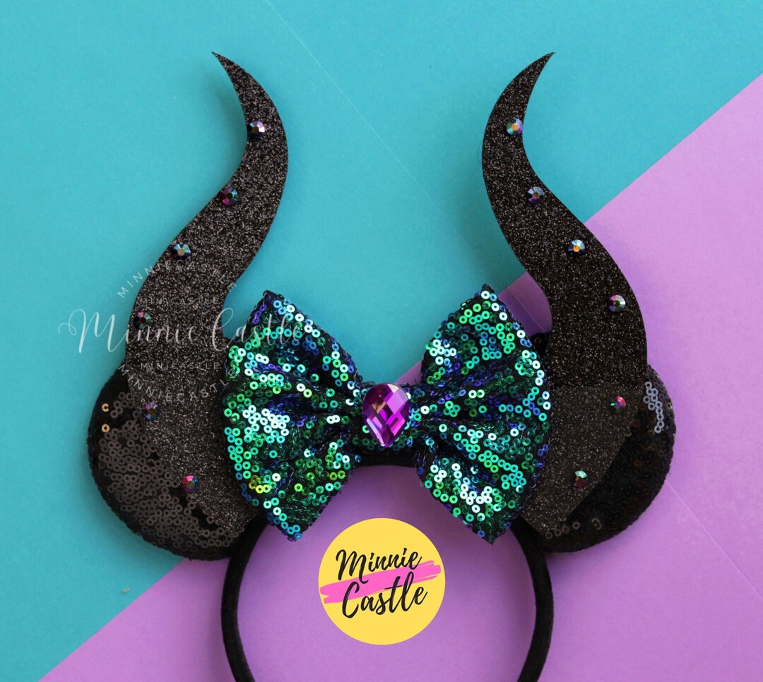 Malficent Ears, Halloween Mickey Ears, Minnie Ears, Mistress of All ...