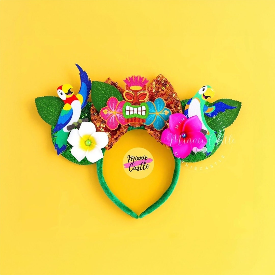 Tiki Bird Room Ears, Mickey Ears, Tiki Bird Room Mickey Ears, Minnie ...