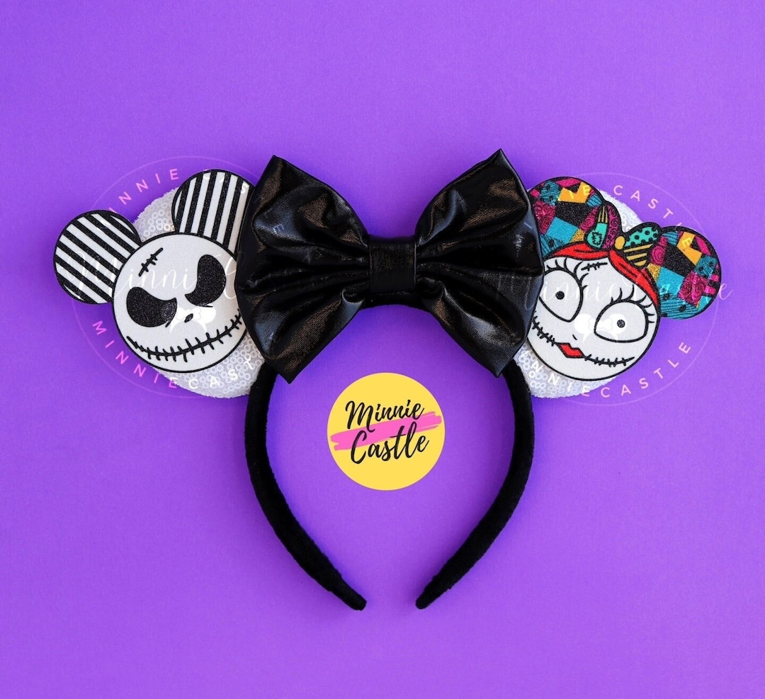 Sally & Jack Mouse Ears, Mickey Ears, Halloween Nightmare Minnie ...