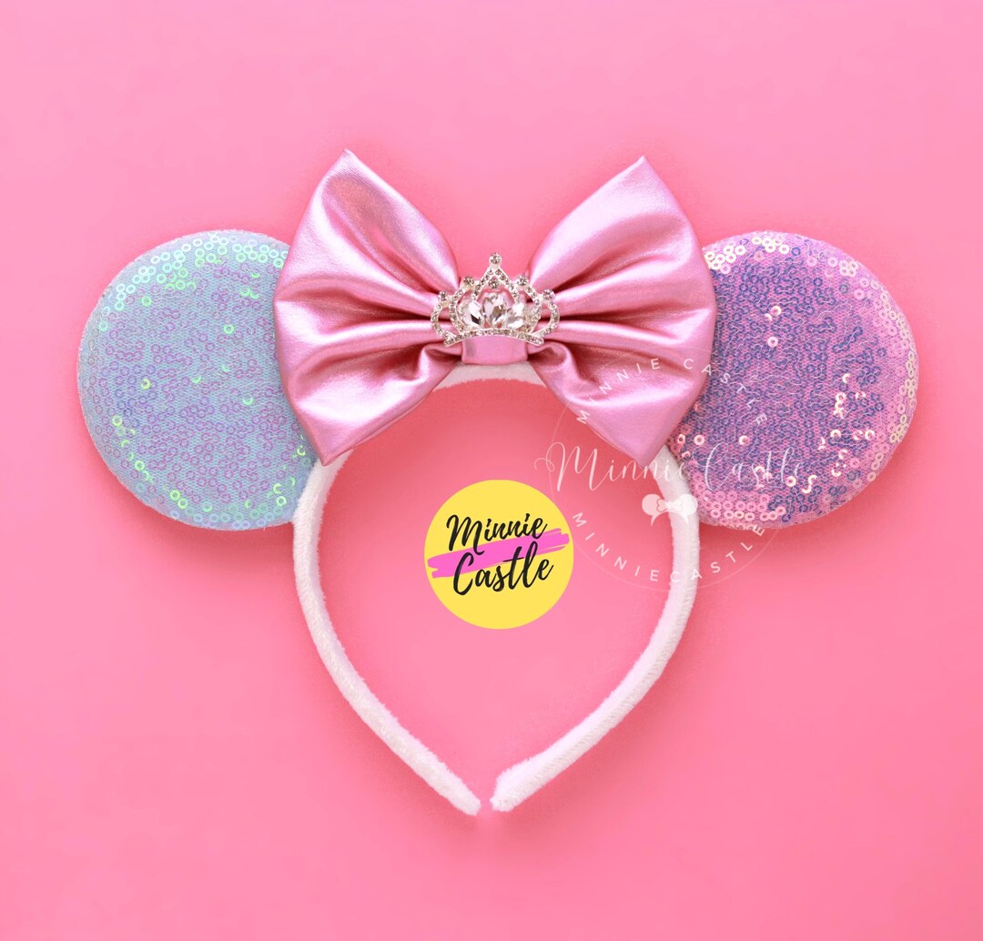 Mickey Ears With Crown, Mickey Ears, Minnie Ears, Iridescent Mouse Ears ...