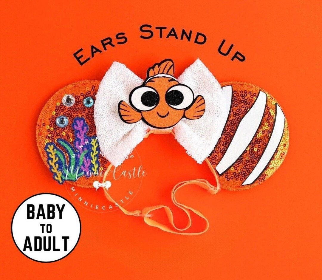 Nemo Ears, Nemo Mickey Ears, Minnie Ears, Mickey Ears, Finding Fish ...