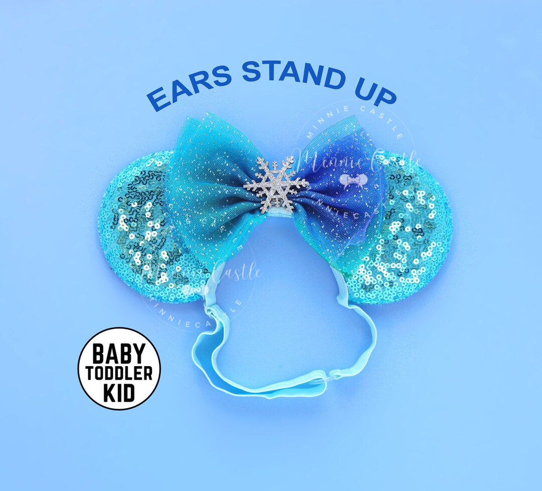 Elsa Mickey Ears, Frozen Mouse Ears, Baby Toddlers Minnie Ears ...